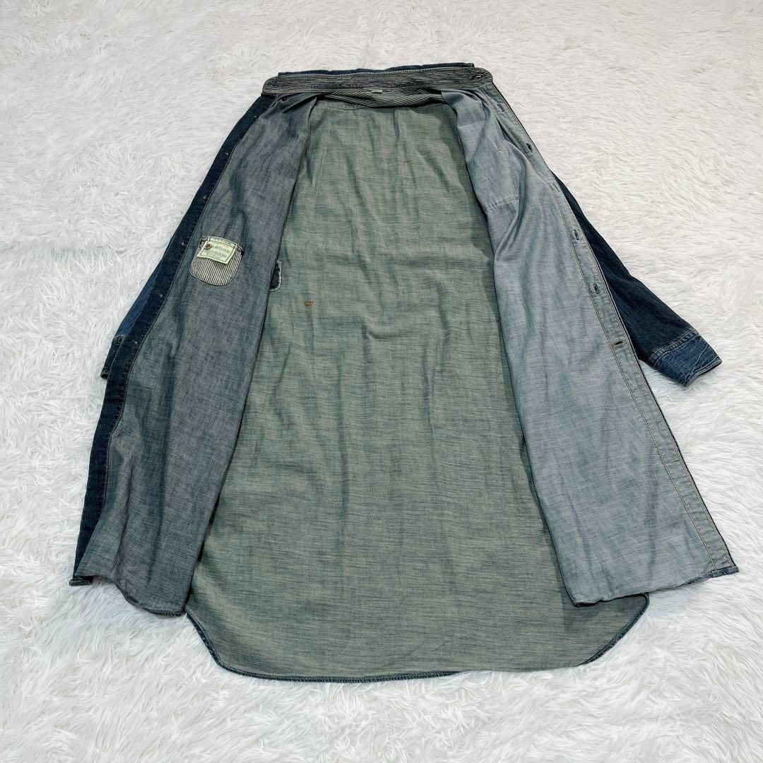 45R - 美品✨45R インディゴ 全員集合のスモック ドレス 45R - 美品✨45R インディゴ 全員集合のスモック ドレス