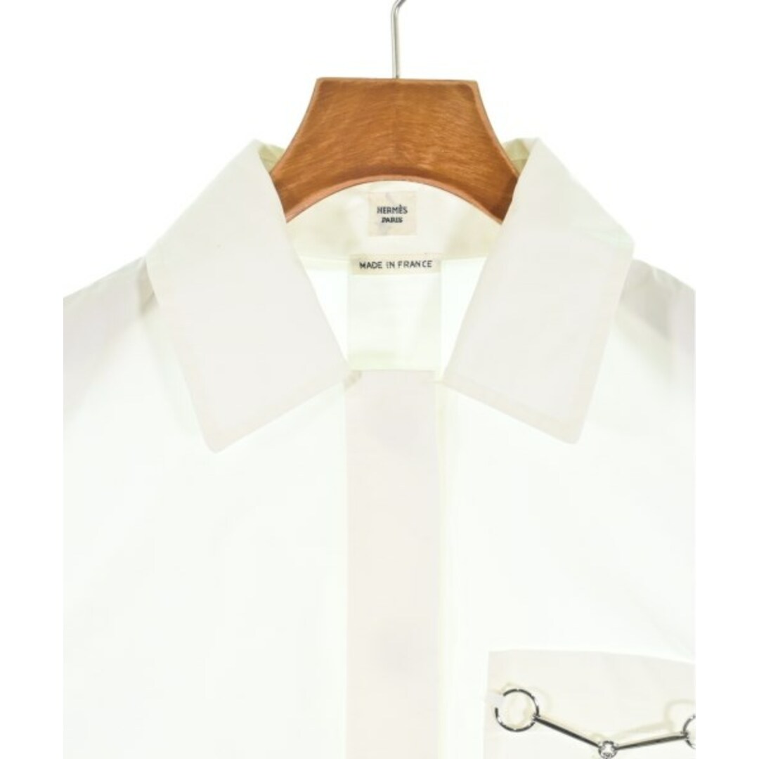 HERMES - HERMES エルメス ブラウス 34(XXS位) 白 【古着 HERMES - HERMES エルメス ブラウス 34(XXS位) 白 【古着