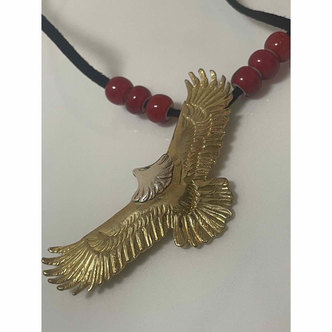 goro's - 【美品】goro's ゴローズ 頭銀小イーグル 革紐セットの goro's - 【美品】goro's ゴローズ 頭銀小イーグル 革紐セットの