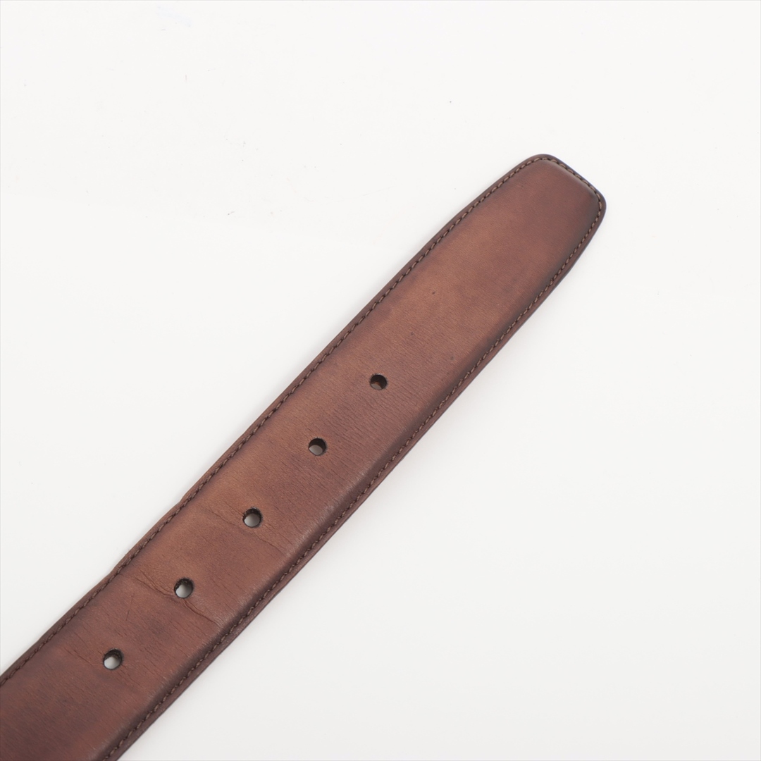 BERLUTI - 美品 ベルルッティ レザー ベルト シルバー バックル BERLUTI - 美品 ベルルッティ レザー ベルト シルバー バックル