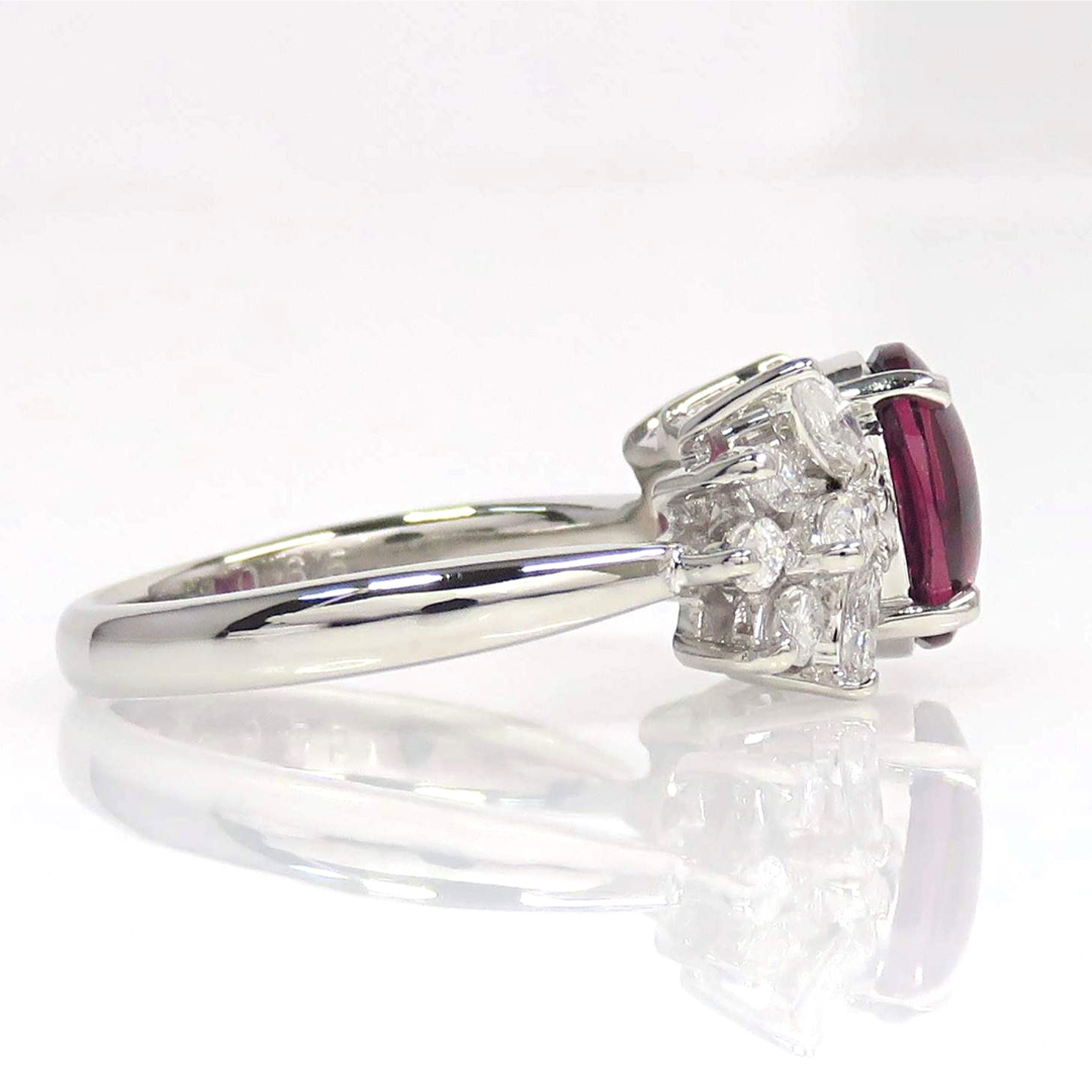 Pt900 ロードライトガーネット1.720ct ダイヤモンド0.65ctリング Pt900 ロードライトガーネット1.720ct ダイヤモンド0.65ctリング