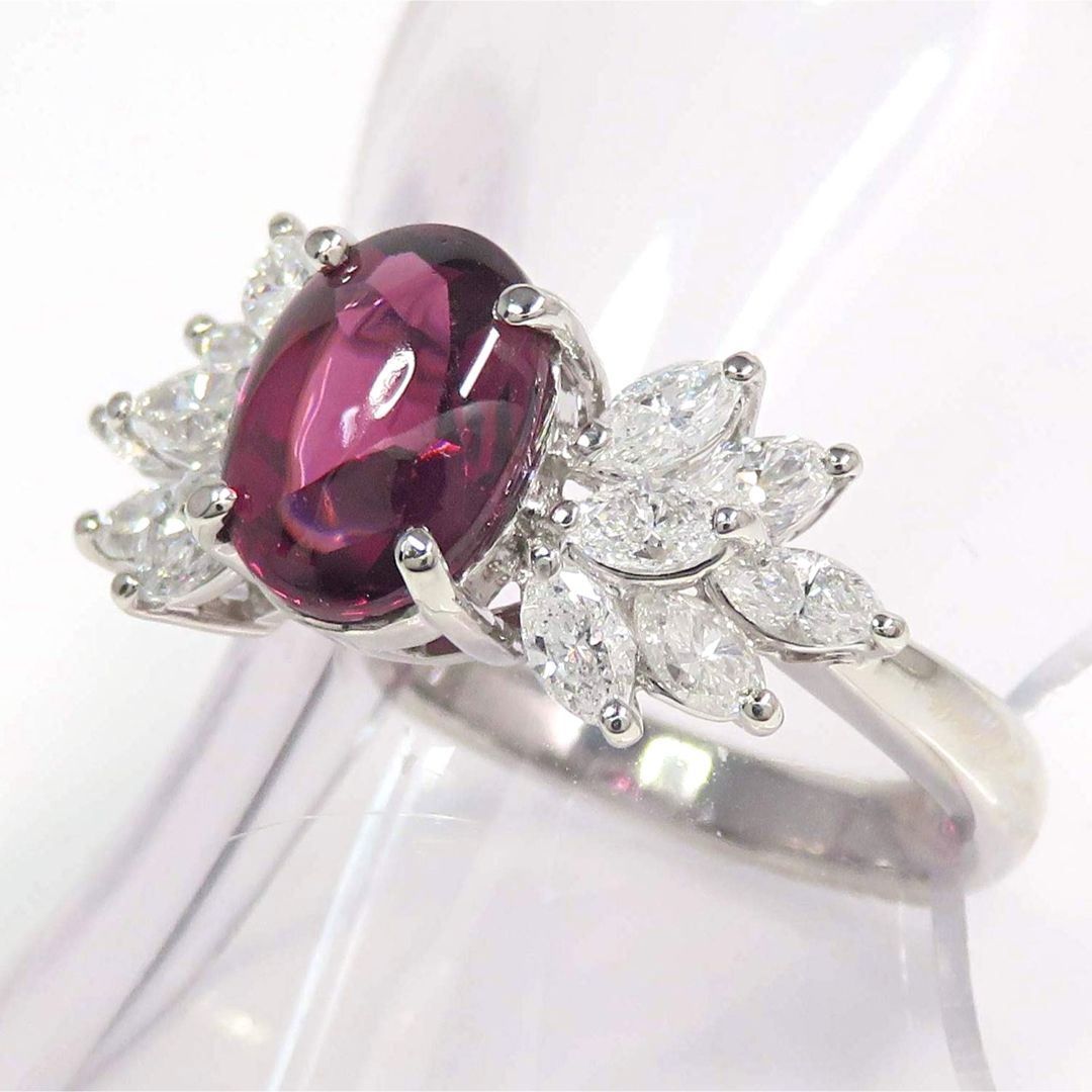 Pt900 ロードライトガーネット1.720ct ダイヤモンド0.65ctリング Pt900 ロードライトガーネット1.720ct ダイヤモンド0.65ctリング