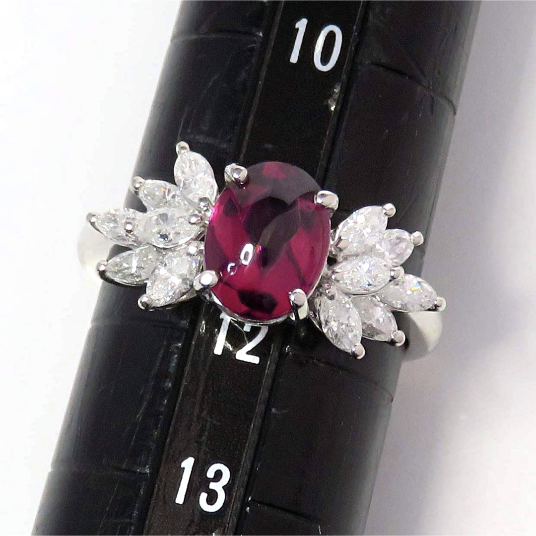 Pt900 ロードライトガーネット1.720ct ダイヤモンド0.65ctリング Pt900 ロードライトガーネット1.720ct ダイヤモンド0.65ctリング
