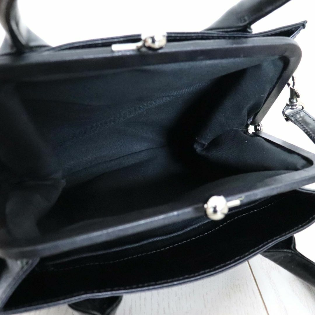 Y's - Y's ワイズ がま口 レザー 2WAY ショルダー トート バッグ Y's - Y's ワイズ がま口 レザー 2WAY ショルダー トート バッグ