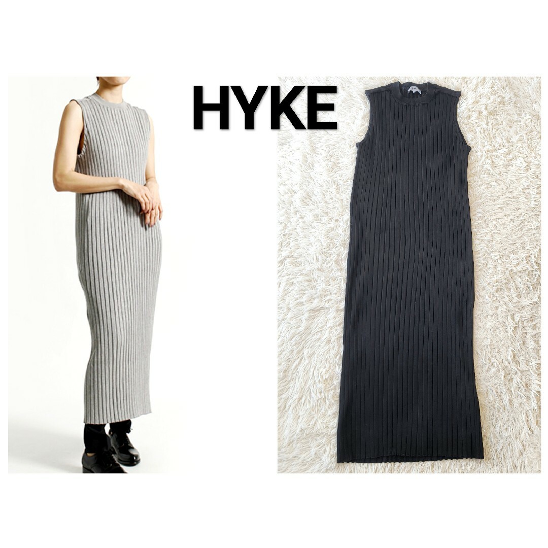HYKE - HYKE ハイク コットンリブ ノースリーブ ロング HYKE - HYKE ハイク コットンリブ ノースリーブ ロング