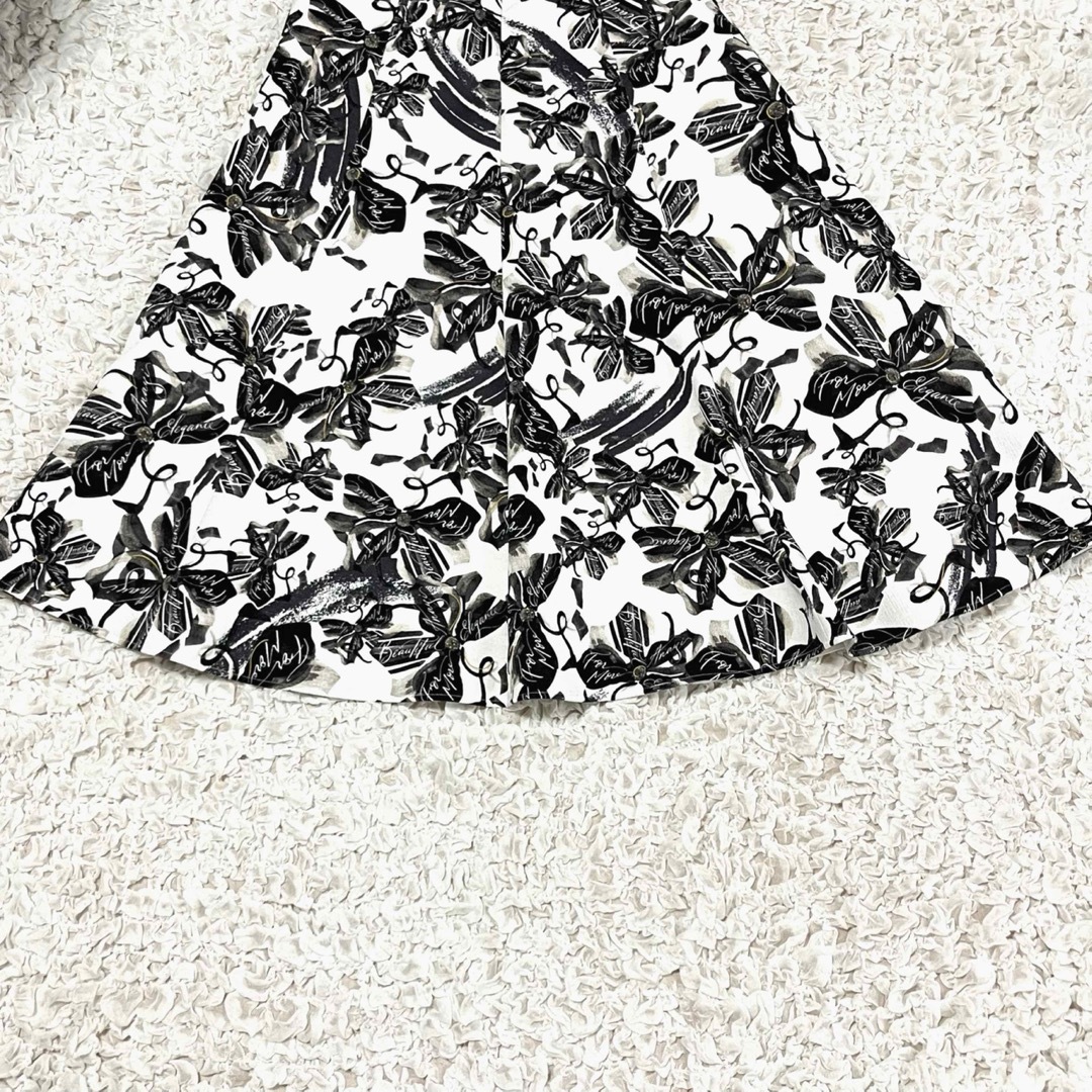 ANAYI - 美品 ANAYI アートフラワープリント フレアスカート ANAYI - 美品 ANAYI アートフラワープリント フレアスカート