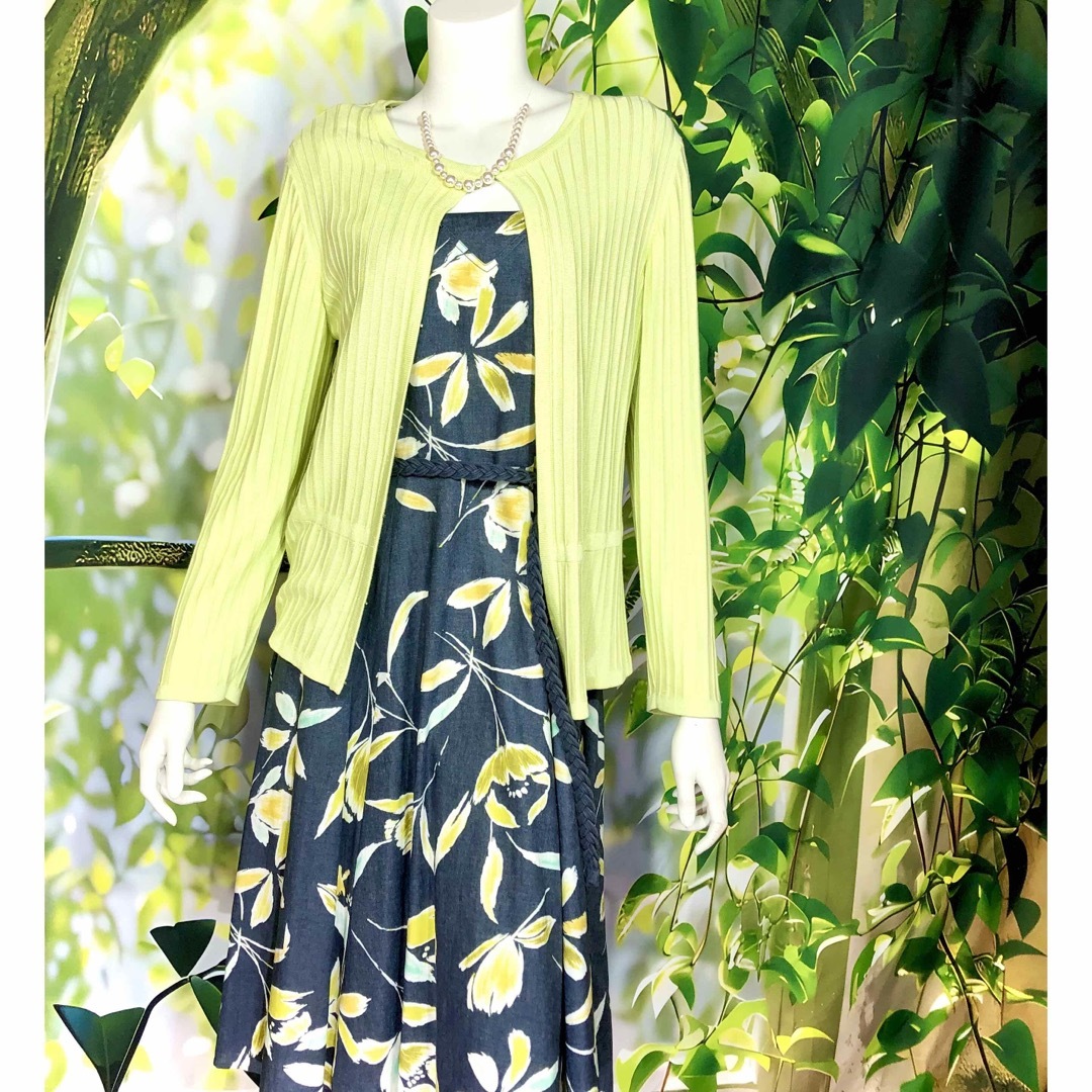 LAURA ASHLEY - LAURA ASHLEY グレージュ×イエローグリーン LAURA ASHLEY - LAURA ASHLEY グレージュ×イエローグリーン