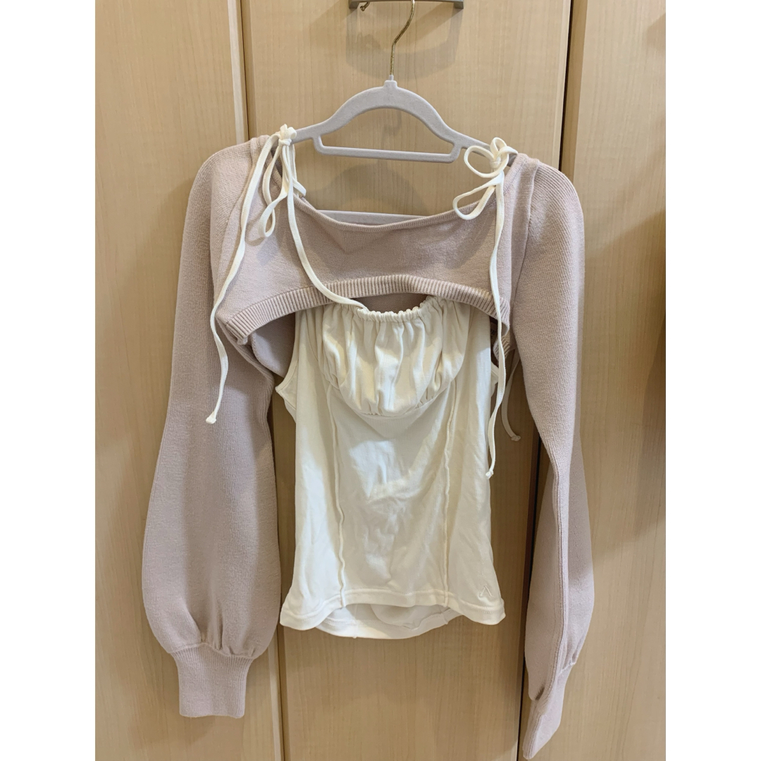 AND MARY Sophia layered tops ベージュの通販 by えぬ's shop AND MARY Sophia layered tops ベージュの通販 by えぬ's shop