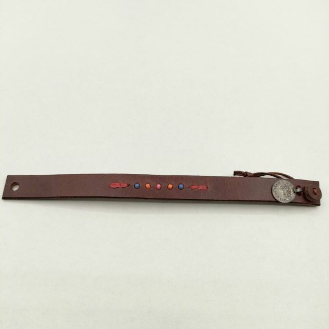 HENRY CUIR 未使用品 レザー ビーズ ブレスレット ブラウン HENRY CUIR 未使用品 レザー ビーズ ブレスレット ブラウン