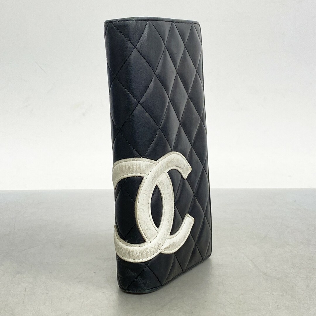 CHANEL - 【5da1345】シャネル 長財布 カンボン ラムスキン CHANEL - 【5da1345】シャネル 長財布 カンボン ラムスキン