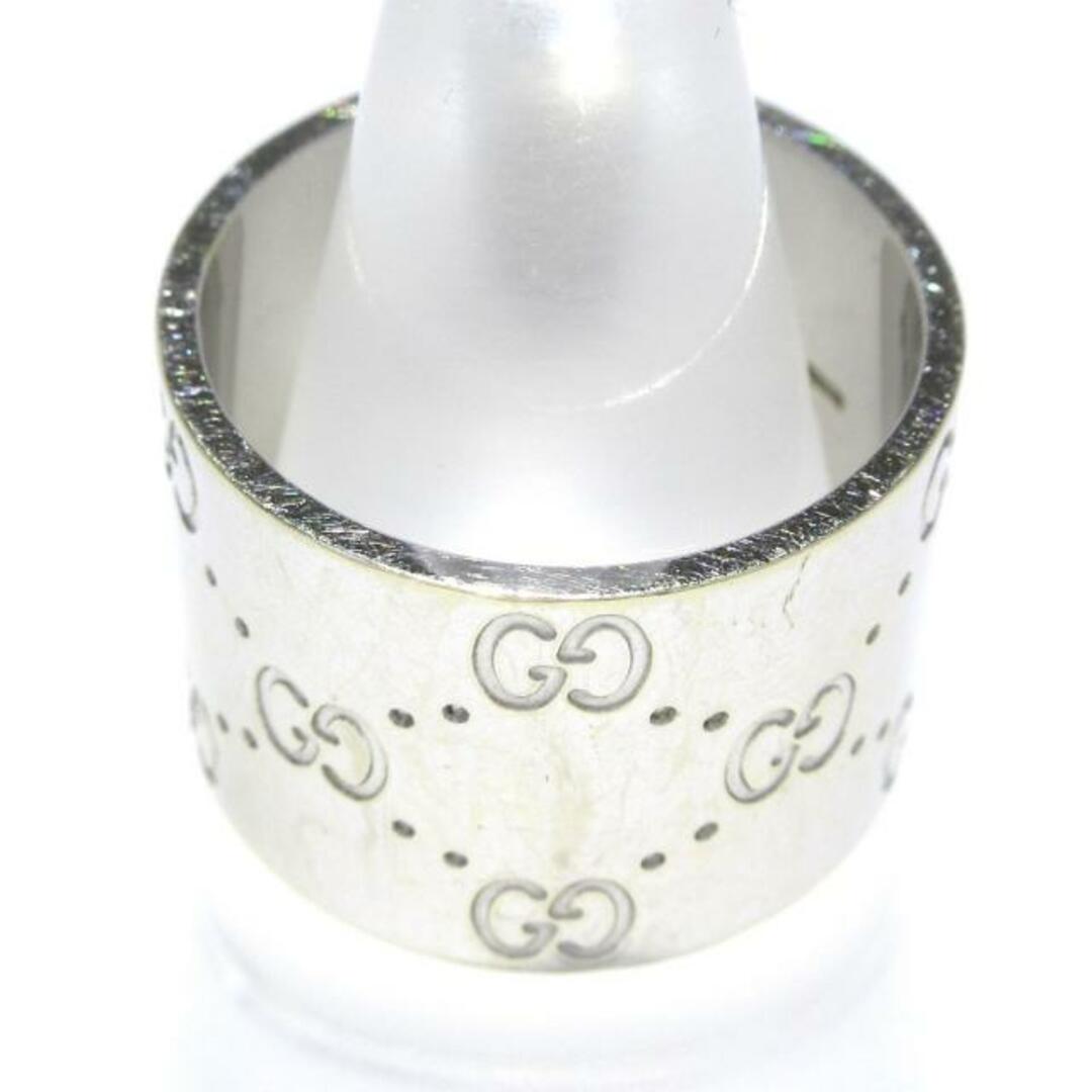 GUCCI - GUCCI(グッチ) リング 14 アイコンワイド K18WG 総重量 GUCCI - GUCCI(グッチ) リング 14 アイコンワイド K18WG 総重量