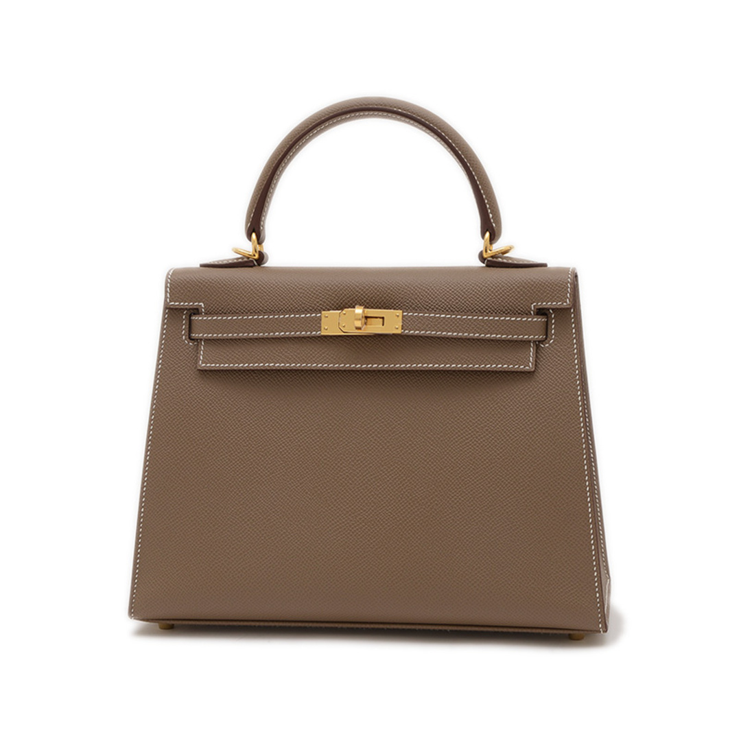 HERMES - エルメス ケリー25 外縫い エプソン エトゥープ HERMES - エルメス ケリー25 外縫い エプソン エトゥープ