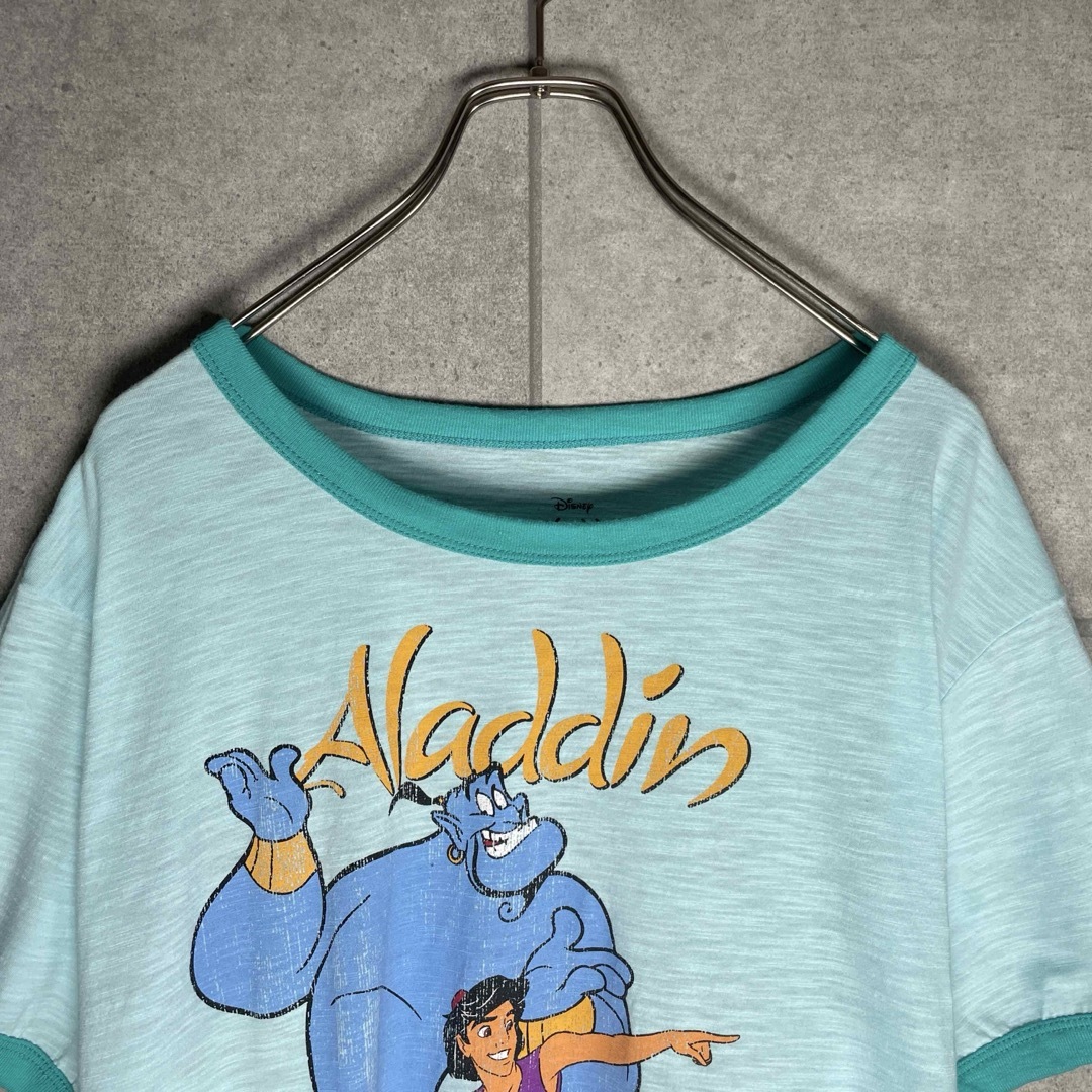 Disney - OLD Disney 半袖 リンガーTシャツ アラジン ジャスミン Disney - OLD Disney 半袖 リンガーTシャツ アラジン ジャスミン