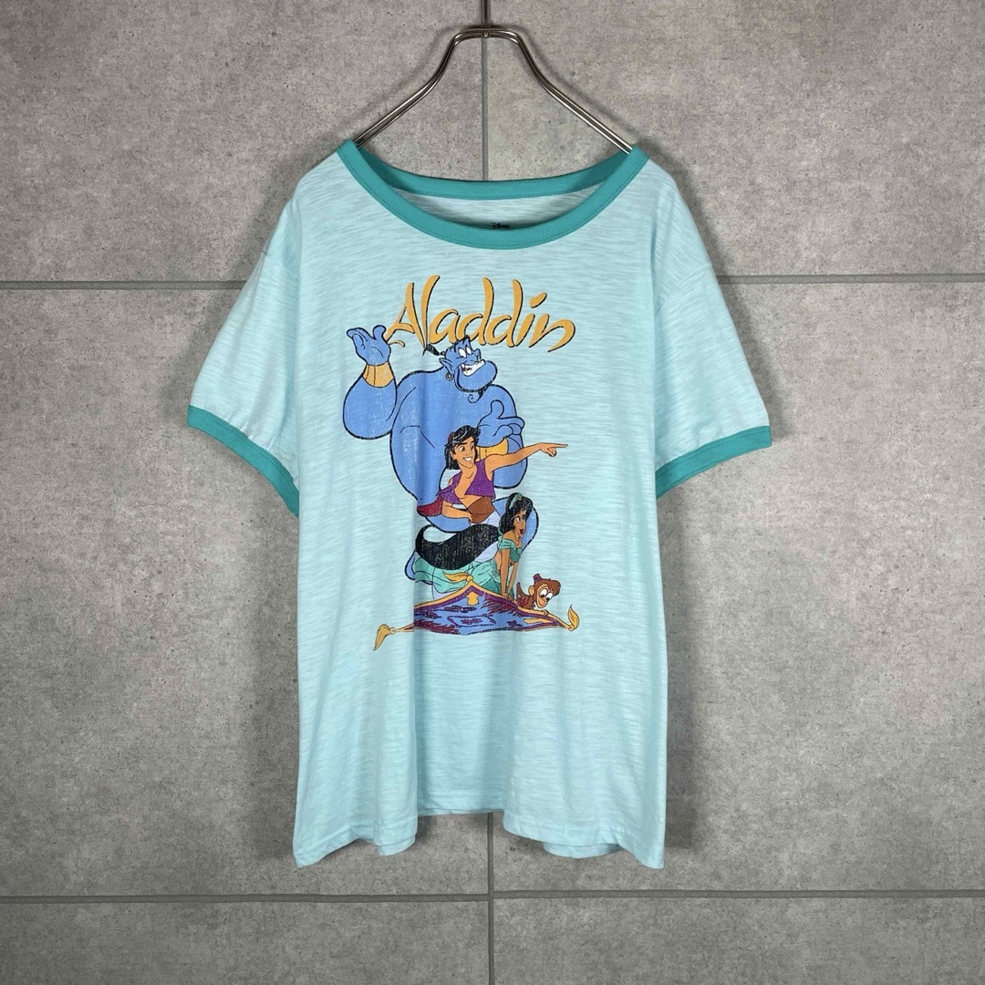 Disney - OLD Disney 半袖 リンガーTシャツ アラジン ジャスミン Disney - OLD Disney 半袖 リンガーTシャツ アラジン ジャスミン