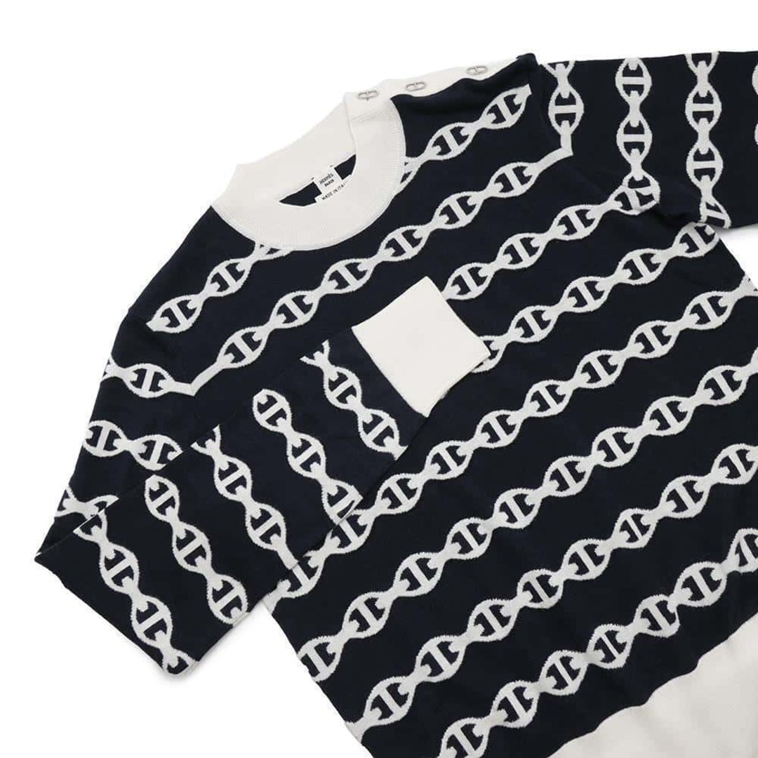 HERMES - エルメス ニット ロングスリーブ シェーヌ・ダンクル HERMES - エルメス ニット ロングスリーブ シェーヌ・ダンクル