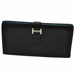 HERMES - HERMES ベアン エプソン バイカラー 長財布 □K刻印の HERMES - HERMES ベアン エプソン バイカラー 長財布 □K刻印の