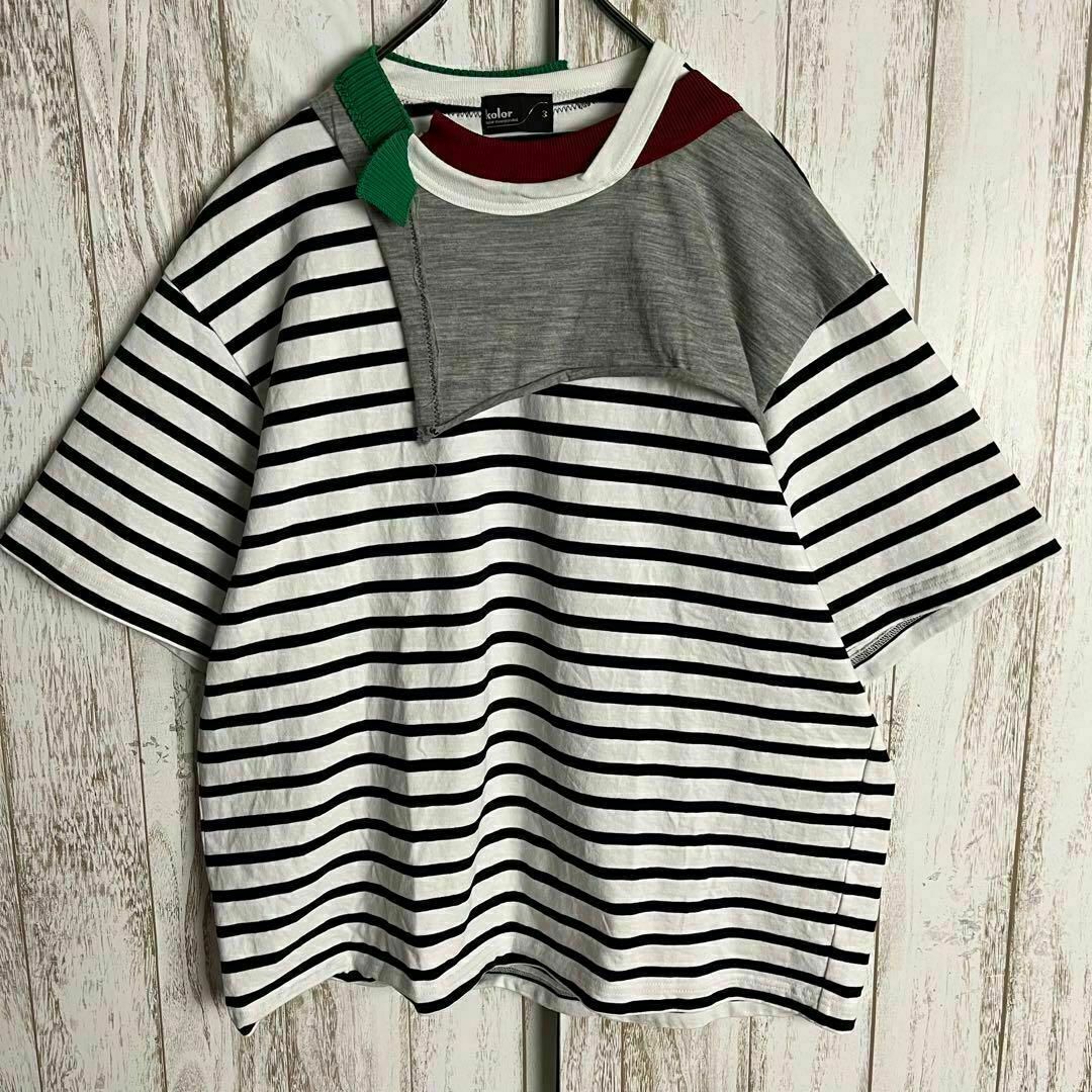 kolor - 【超人気デザイン】カラー☆ドッキングボーダーTシャツ kolor - 【超人気デザイン】カラー☆ドッキングボーダーTシャツ