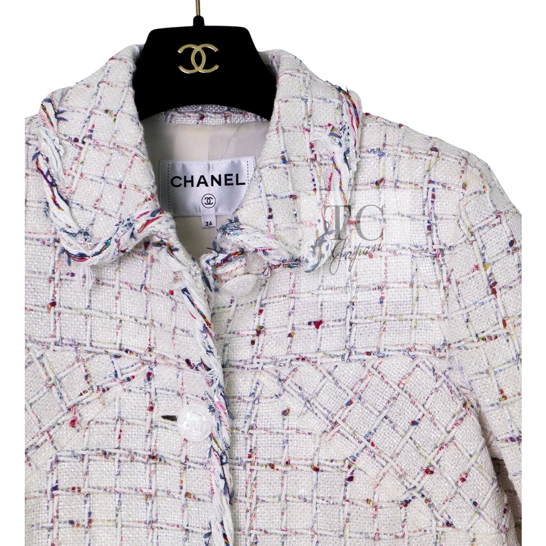 CHANEL - シャネル ジャケット 124万 CHANEL ホワイト ミックス CHANEL - シャネル ジャケット 124万 CHANEL ホワイト ミックス