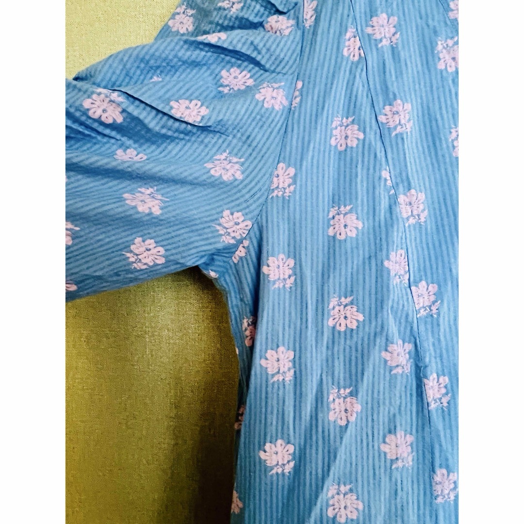 ne Quittez pas - ヌキテパ ワンピース ブルー 花柄の通販 by ne Quittez pas - ヌキテパ ワンピース ブルー 花柄の通販 by