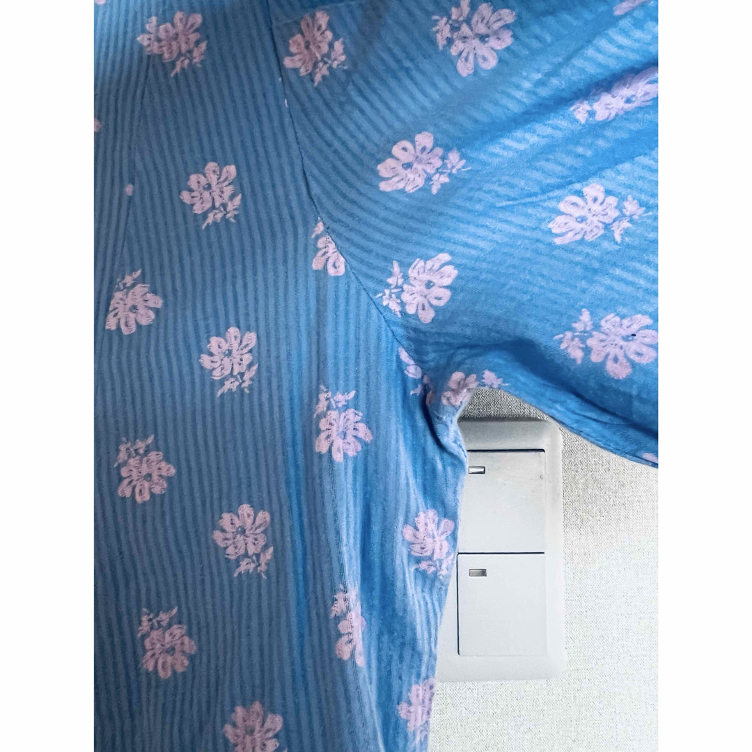 ne Quittez pas - ヌキテパ ワンピース ブルー 花柄の通販 by ne Quittez pas - ヌキテパ ワンピース ブルー 花柄の通販 by