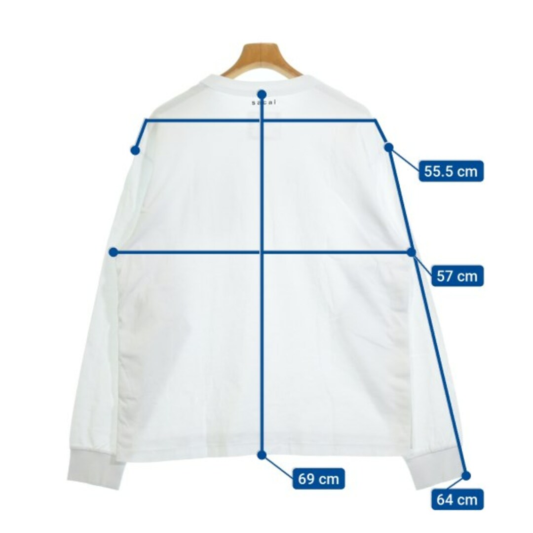 sacai - sacai サカイ Tシャツ・カットソー 3(L位) 白(レース sacai - sacai サカイ Tシャツ・カットソー 3(L位) 白(レース
