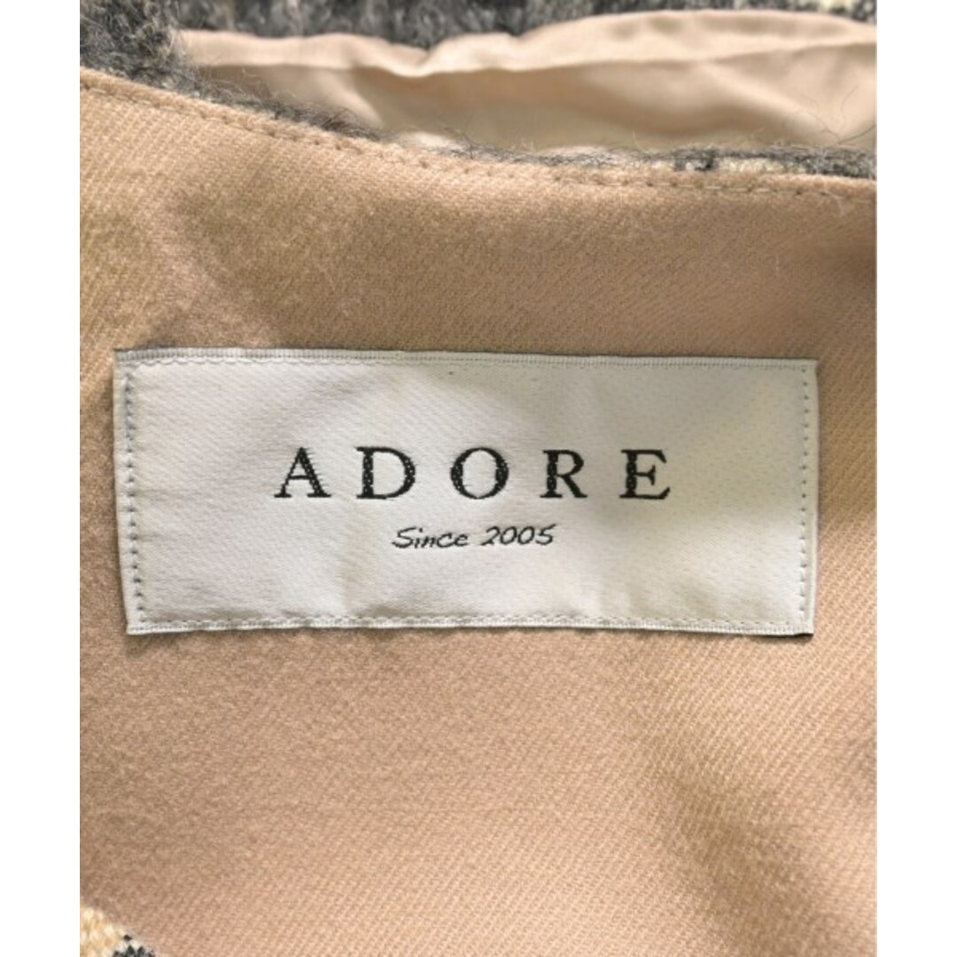 ADORE - ADORE コート(その他) 36(S位) ベージュx黒x白 ADORE - ADORE コート(その他) 36(S位) ベージュx黒x白
