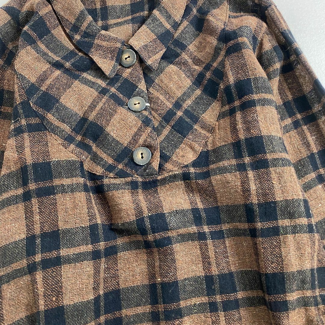 VINTAGE - ヴィンテージ ワンピース 長袖 春 チェック柄 VINTAGE - ヴィンテージ ワンピース 長袖 春 チェック柄