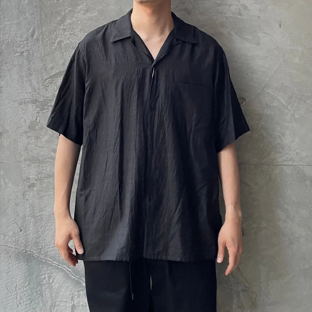 COMOLI - COMOLI ウールシルク 半袖オープンカラーシャツ サイズ COMOLI - COMOLI ウールシルク 半袖オープンカラーシャツ サイズ