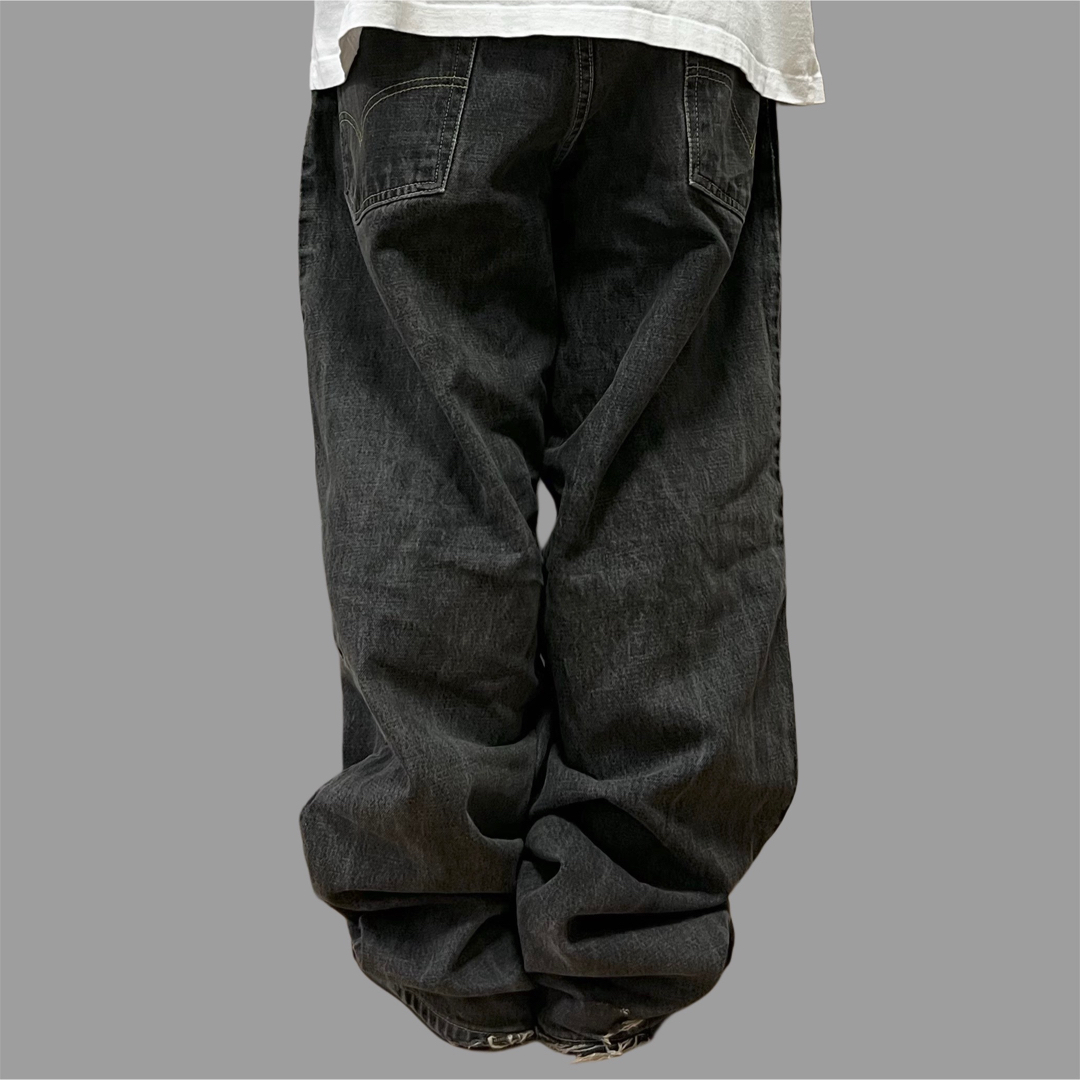 Levi's - Levi's リーバイス 595 先染め ブラックデニム ルーズ Levi's - Levi's リーバイス 595 先染め ブラックデニム ルーズ