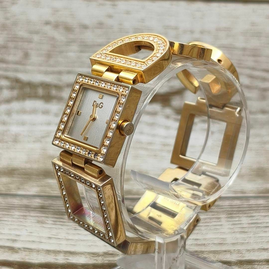 DOLCE&GABBANA - 動作品 D&G ゴールド スクエア腕時計 ドルチェ DOLCE&GABBANA - 動作品 D&G ゴールド スクエア腕時計 ドルチェ
