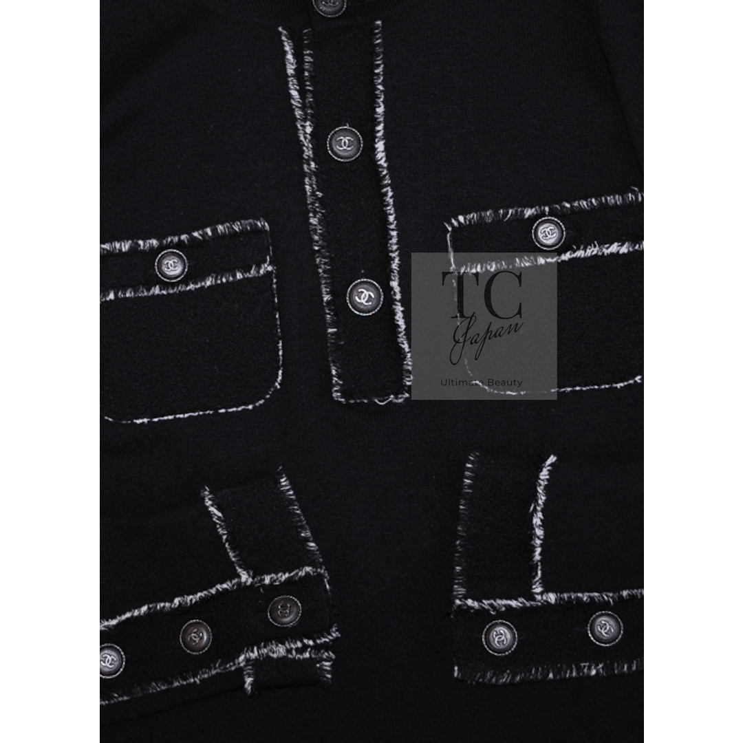 CHANEL - シャネル ワンピース CHANEL 49万 ブラック カシミア CHANEL - シャネル ワンピース CHANEL 49万 ブラック カシミア