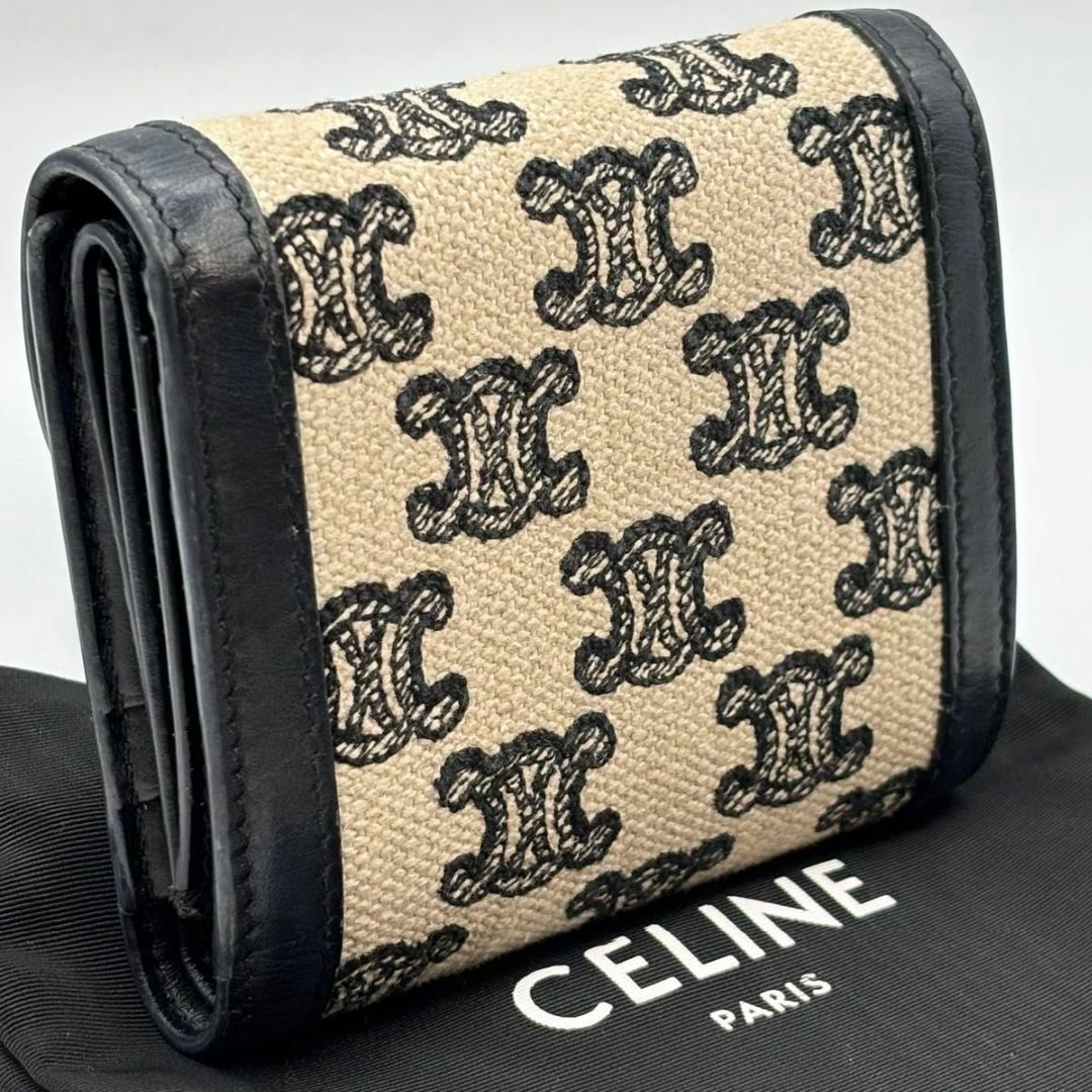 CELINE - 定価17万 セリーヌ トリオンフキャンバス 三つ折り財布 CELINE - 定価17万 セリーヌ トリオンフキャンバス 三つ折り財布