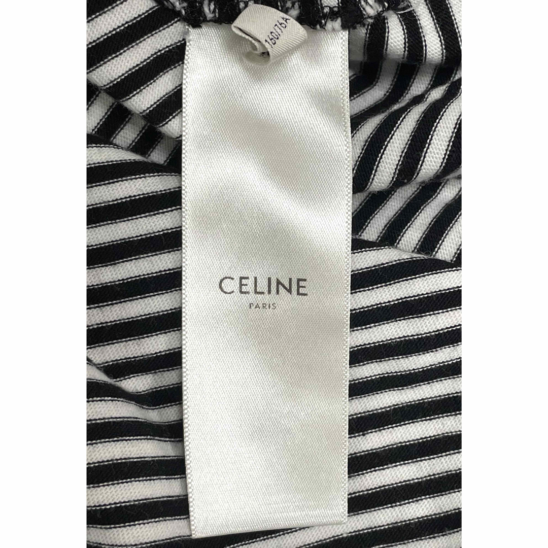 CELINE - 19AW Celine ロゴ刺繍 ボーダー ニットTシャツ ロンT CELINE - 19AW Celine ロゴ刺繍 ボーダー ニットTシャツ ロンT