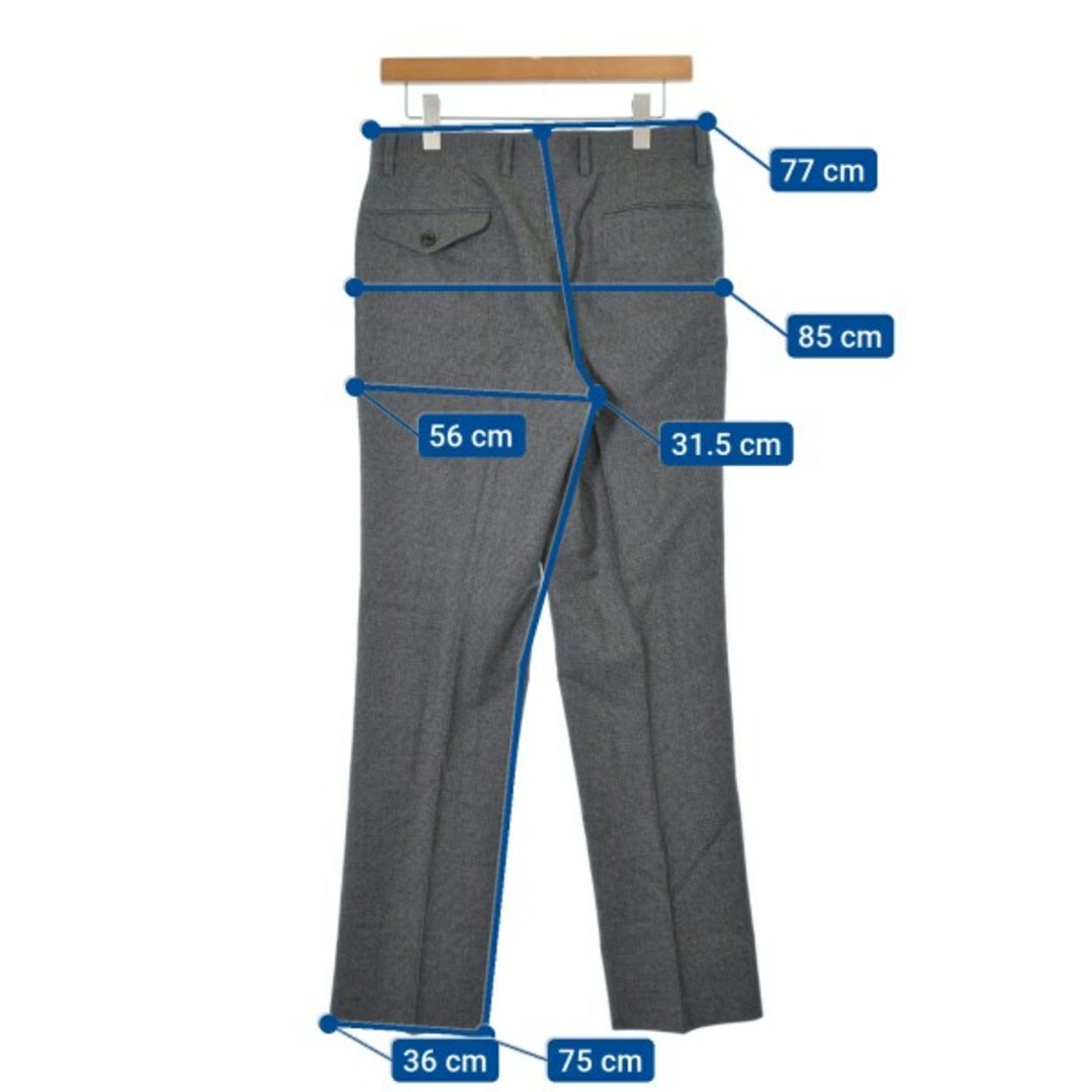BURBERRY - BURBERRY バーバリー スラックス 79(M位) グレーx黒 BURBERRY - BURBERRY バーバリー スラックス 79(M位) グレーx黒
