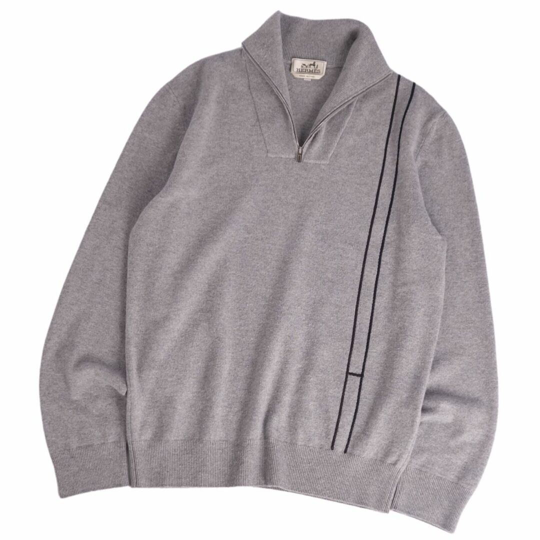 HERMES - 極美品 エルメス HERMES ニット セーター ハーフジップ HERMES - 極美品 エルメス HERMES ニット セーター ハーフジップ