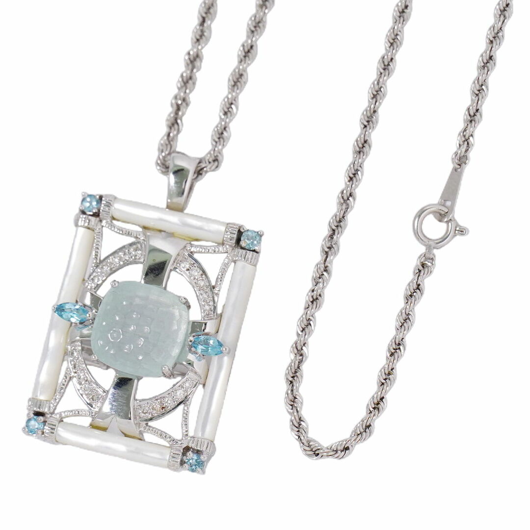 本物 アクアマリン 5.26ct シェル ブルートパーズ 0.47ct 本物 アクアマリン 5.26ct シェル ブルートパーズ 0.47ct
