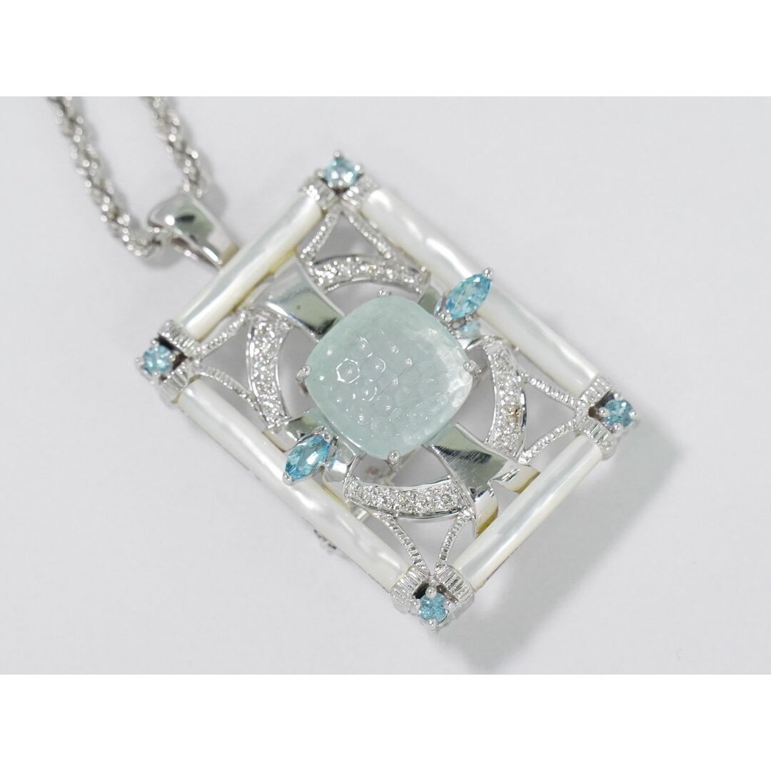 本物 アクアマリン 5.26ct シェル ブルートパーズ 0.47ct 本物 アクアマリン 5.26ct シェル ブルートパーズ 0.47ct