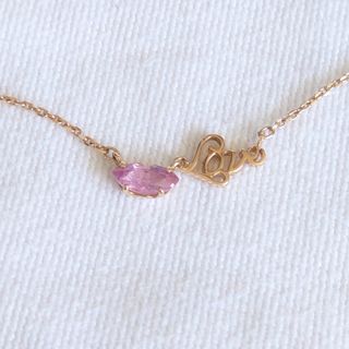 STAR JEWELRY - リップ型ピンクサファイア K18PGネックレスの STAR JEWELRY - リップ型ピンクサファイア K18PGネックレスの