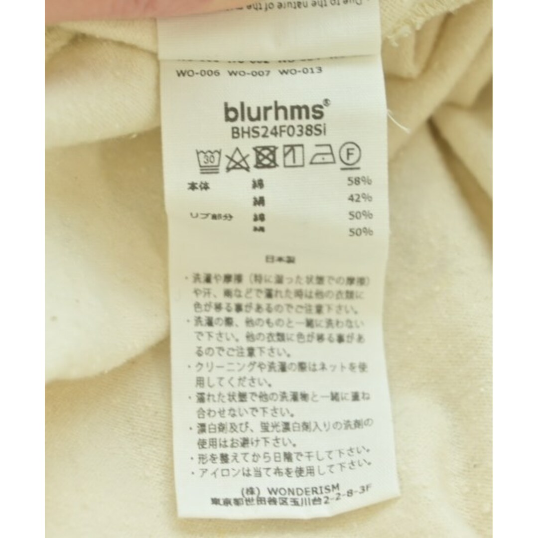 blurhms - blurhms ブラームス スウェット 3(L位) アイボリー blurhms - blurhms ブラームス スウェット 3(L位) アイボリー