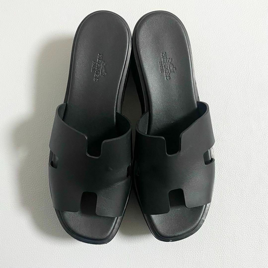 HERMES - HERMES / サンダル エズ30 ブラック 38 厚底サンダルの HERMES - HERMES / サンダル エズ30 ブラック 38 厚底サンダルの