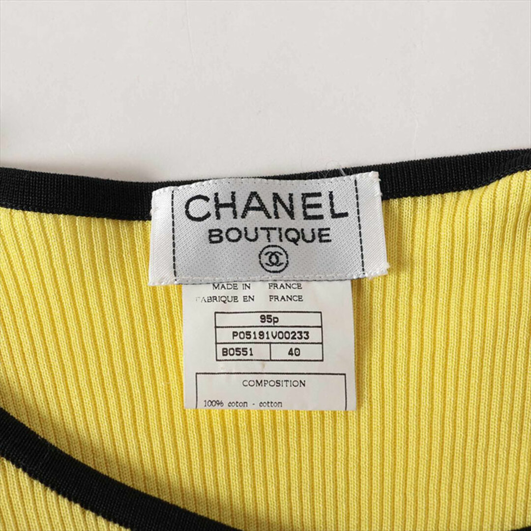 CHANEL - シャネル CHANEL ココボタン 95P コットン カットソー CHANEL - シャネル CHANEL ココボタン 95P コットン カットソー