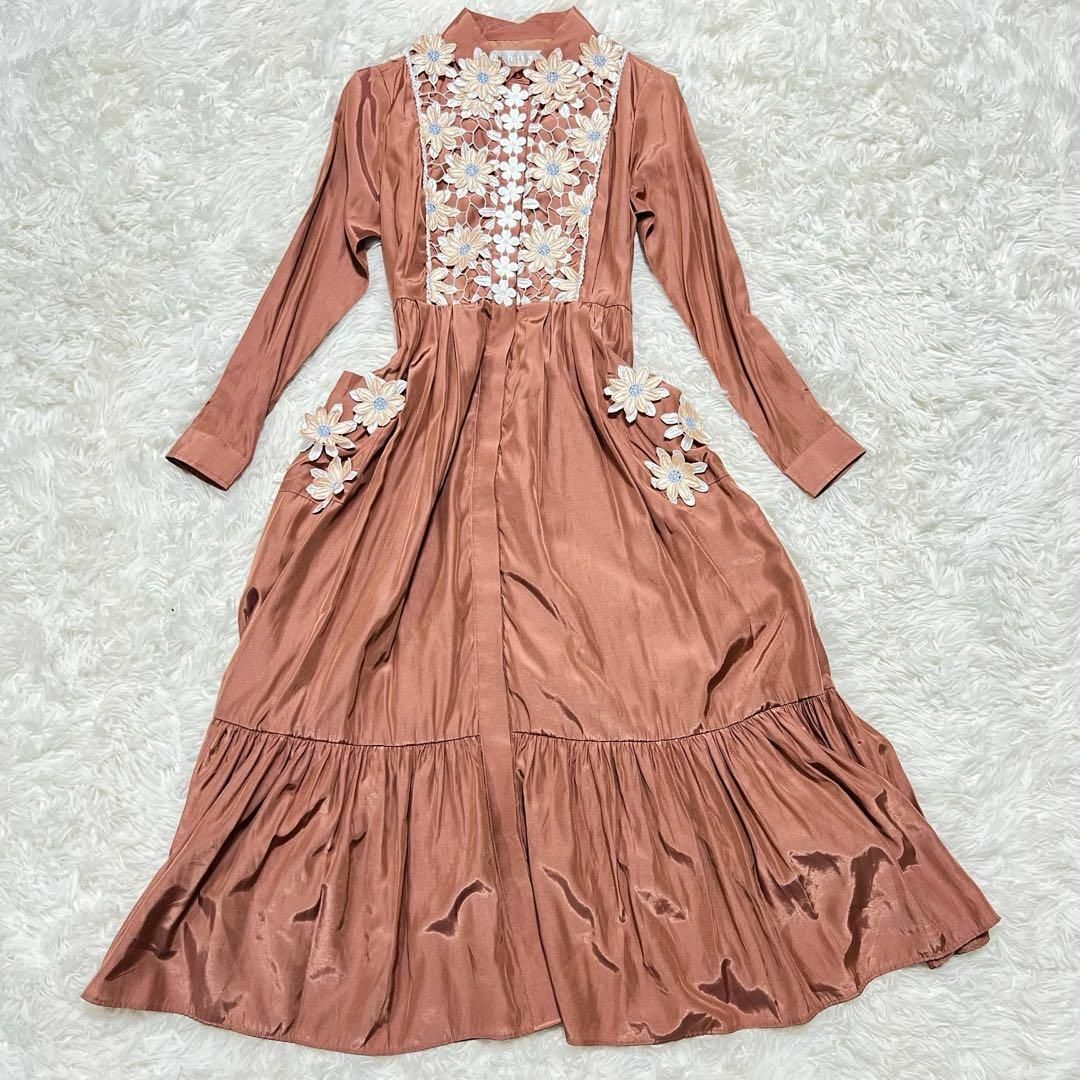Chesty - 【新品タグ付き】 chesty 花柄 刺繍 長袖 ワンピース Chesty - 【新品タグ付き】 chesty 花柄 刺繍 長袖 ワンピース