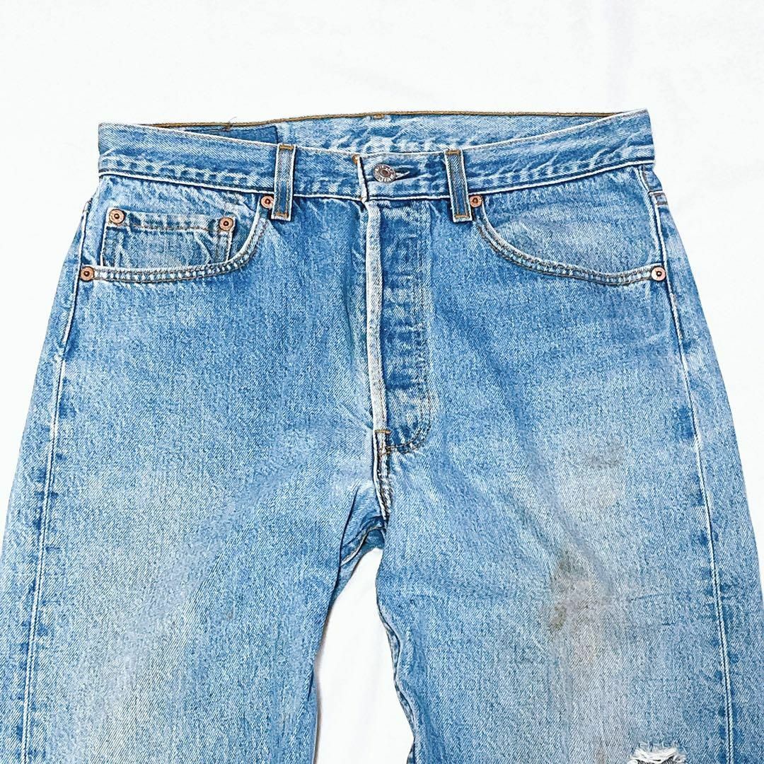 Levi's - リーバイス 501xx 90's USA製 W33 ダメージ インディゴ Levi's - リーバイス 501xx 90's USA製 W33 ダメージ インディゴ