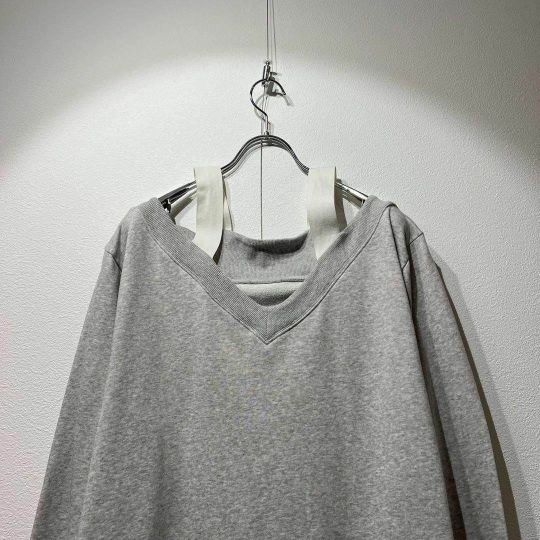 MM6 - 希少 美品 MM6 Vネック オフショルダー スウェット MM6 - 希少 美品 MM6 Vネック オフショルダー スウェット