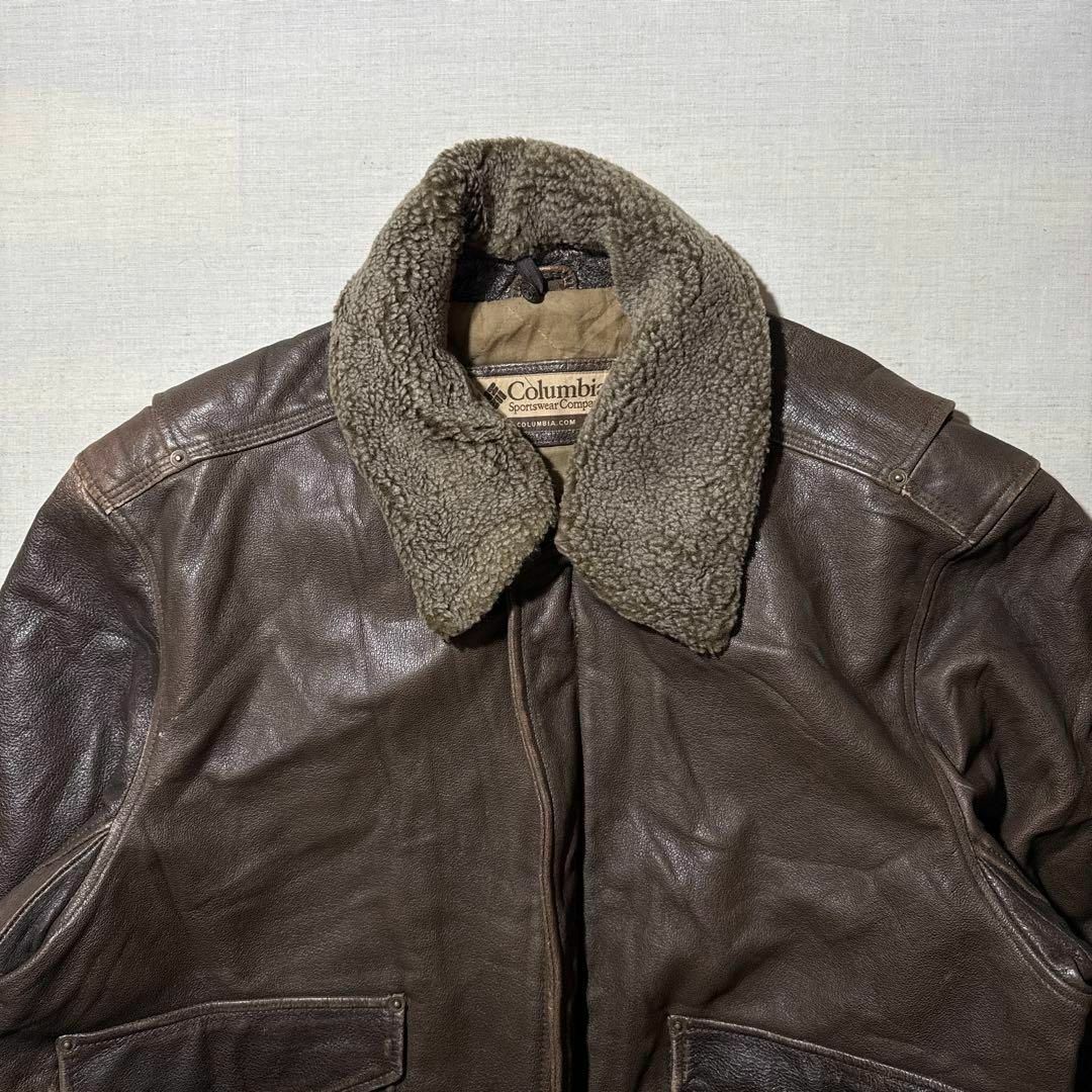 Columbia - 90s Columbia コロンビア レザー 本革 G1 フライト Columbia - 90s Columbia コロンビア レザー 本革 G1 フライト