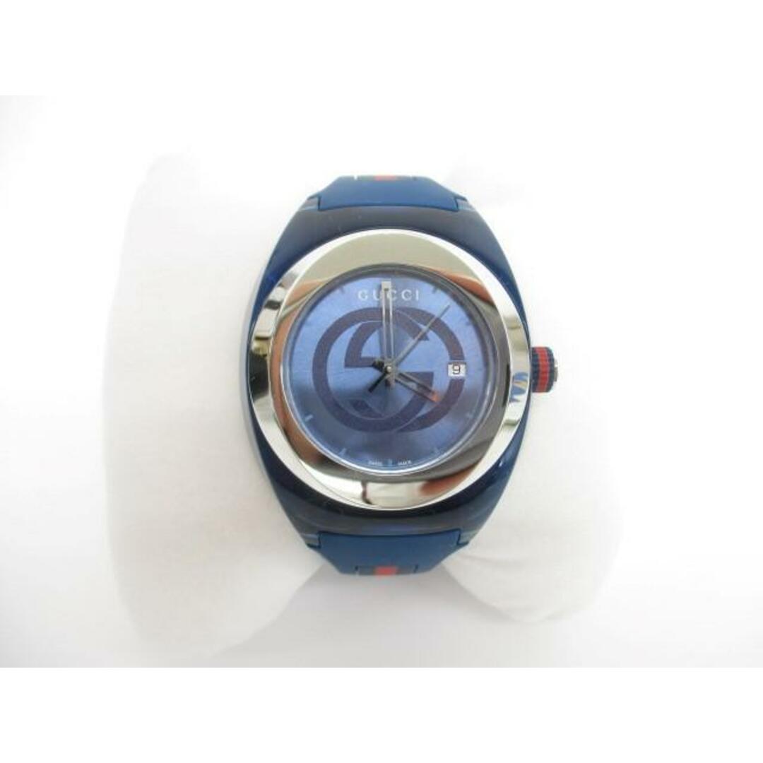 優良品 グッチ GUCCI 腕時計 シンク YA137104A/137.1 ブルー 優良品 グッチ GUCCI 腕時計 シンク YA137104A/137.1 ブルー
