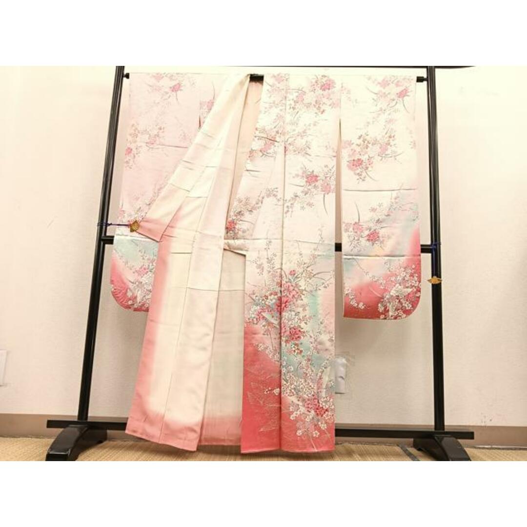 平和屋着物□豪華振袖 花蝶文 暈し染め 金銀彩 正絹 逸品 平和屋着物□豪華振袖 花蝶文 暈し染め 金銀彩 正絹 逸品