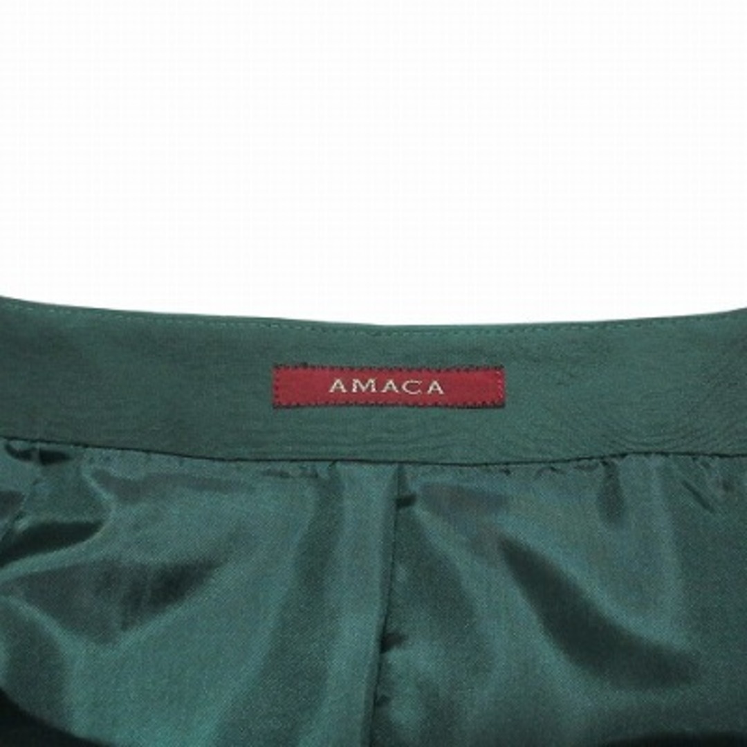 AMACA - アマカ 大きいサイズ フレアスカート タック ひざ丈 AMACA - アマカ 大きいサイズ フレアスカート タック ひざ丈