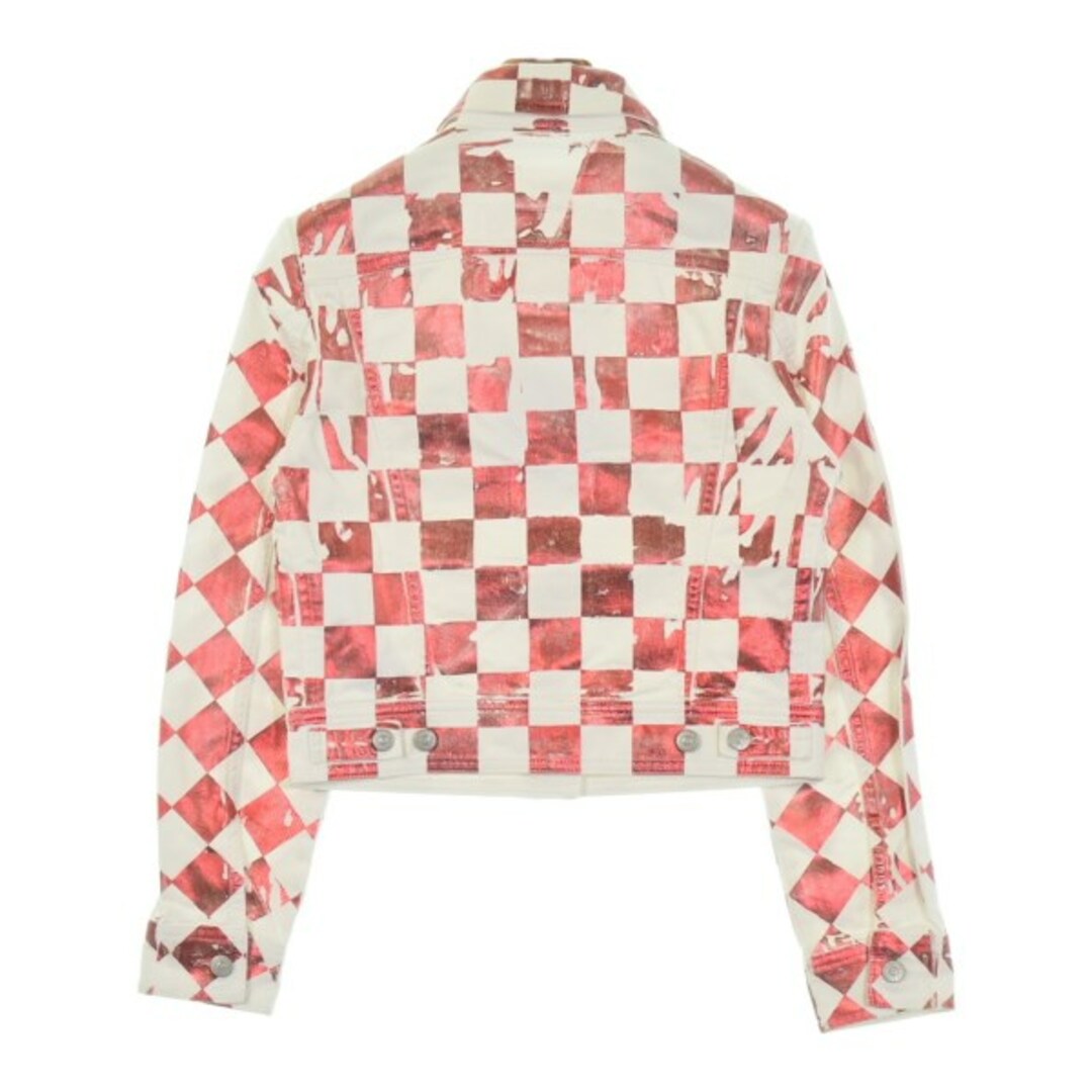 MM6 - MM6 エムエムシックス デニムジャケット 38(S位) 赤x白 MM6 - MM6 エムエムシックス デニムジャケット 38(S位) 赤x白