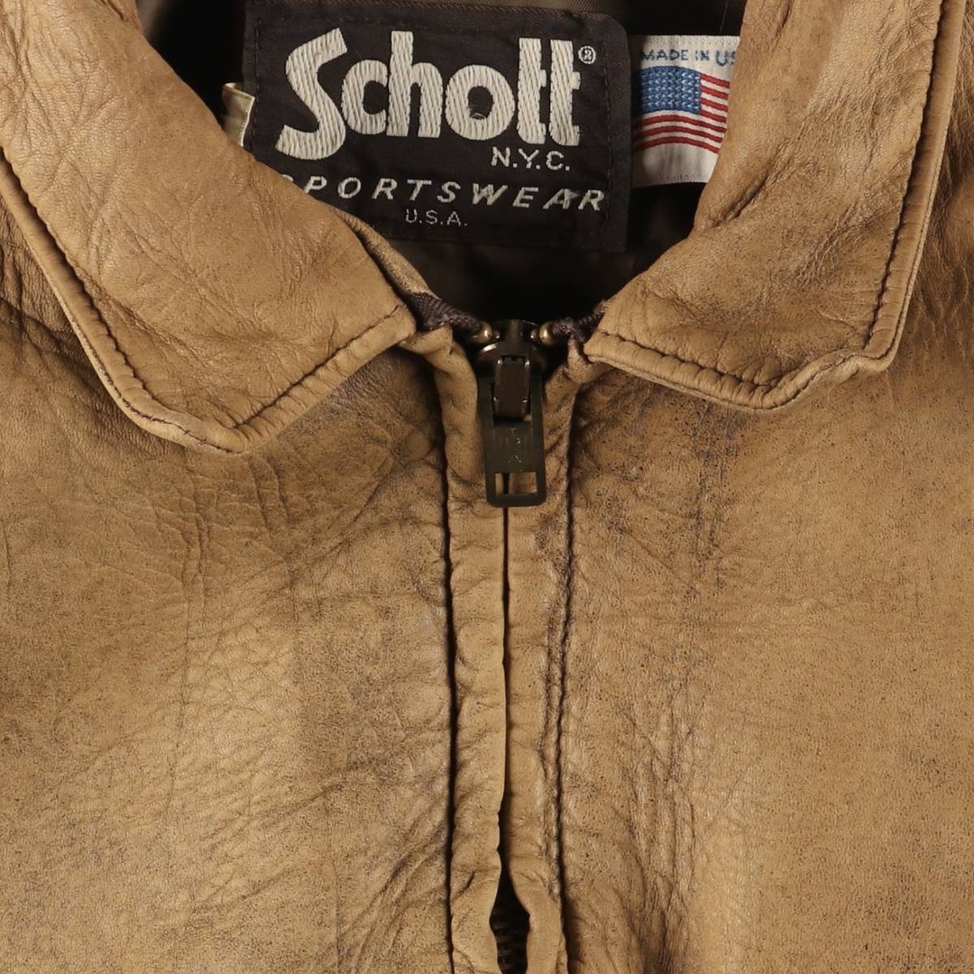 schott - 古着 ~90年代 ショット SCHOTT レザーブルゾンタイプ schott - 古着 ~90年代 ショット SCHOTT レザーブルゾンタイプ